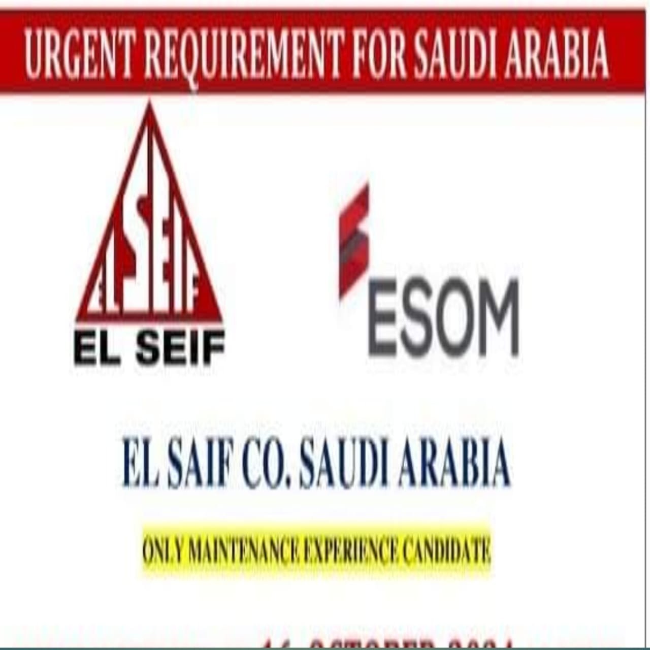 Urgent Recruitment for El Saif Co. Saudi Arabia – Client Interview in ...
